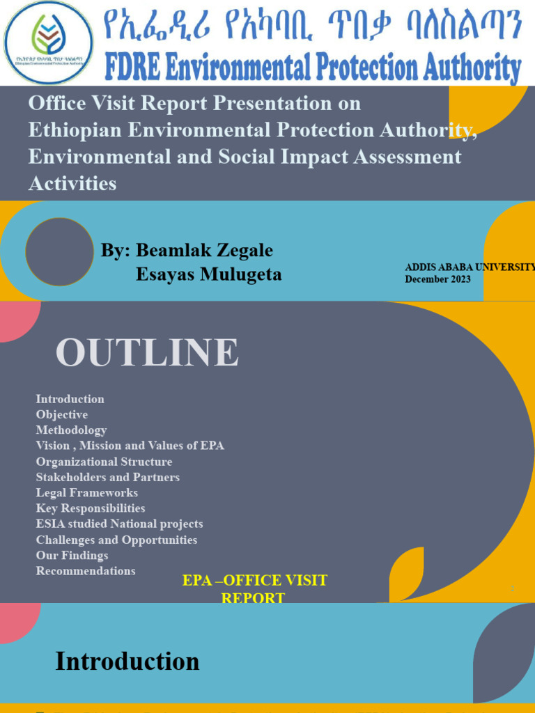 Beamlak-EPA Presentation | PDF | Environmental Policy | Environmental ...