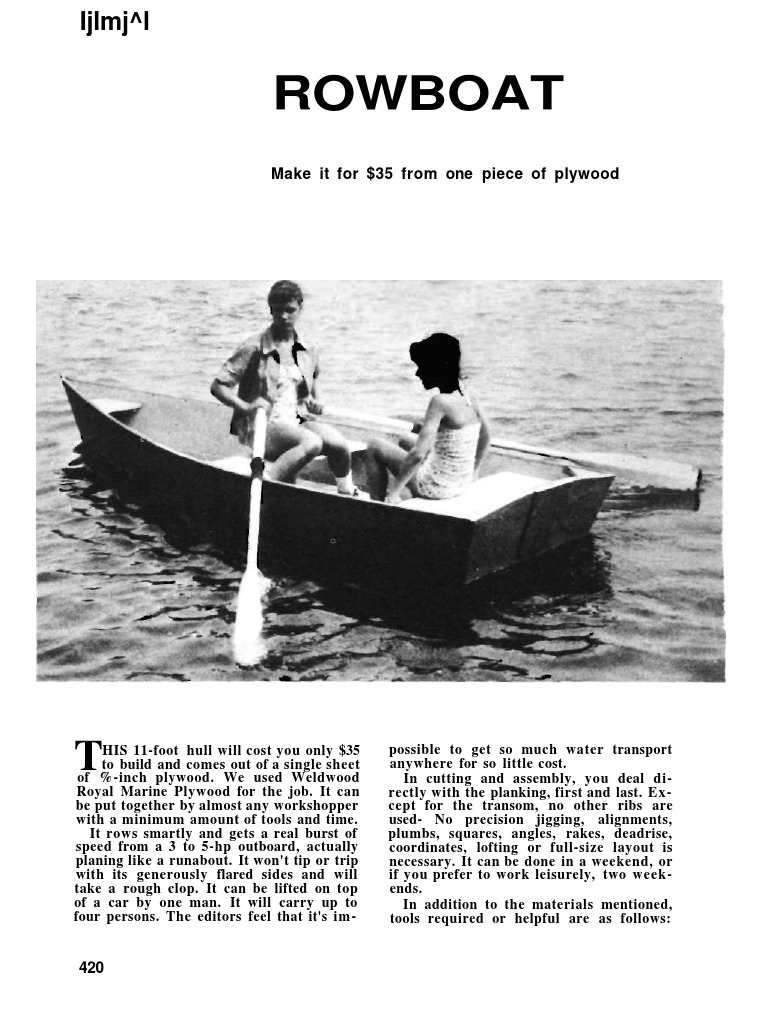 Plywood Rowboat | PDF | Home & Garden
