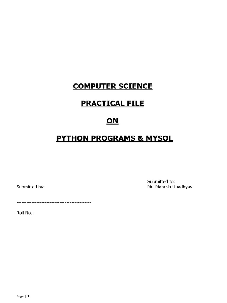 XII Practical File CS | PDF | Queue (Abstract Data Type) | Table (Database)