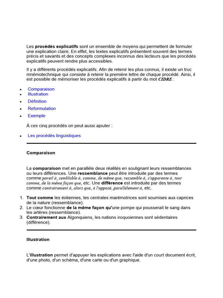 Les procédés explicatifs en détail | PDF | Eau