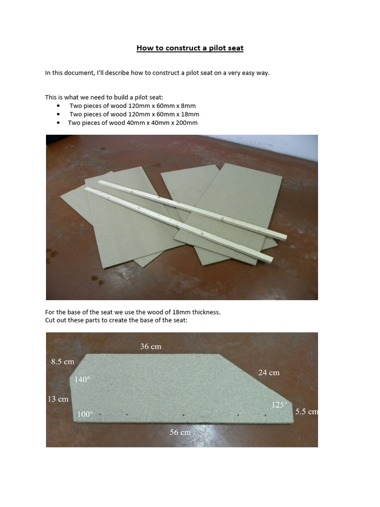 How To Construct A Pilot Seat | PDF