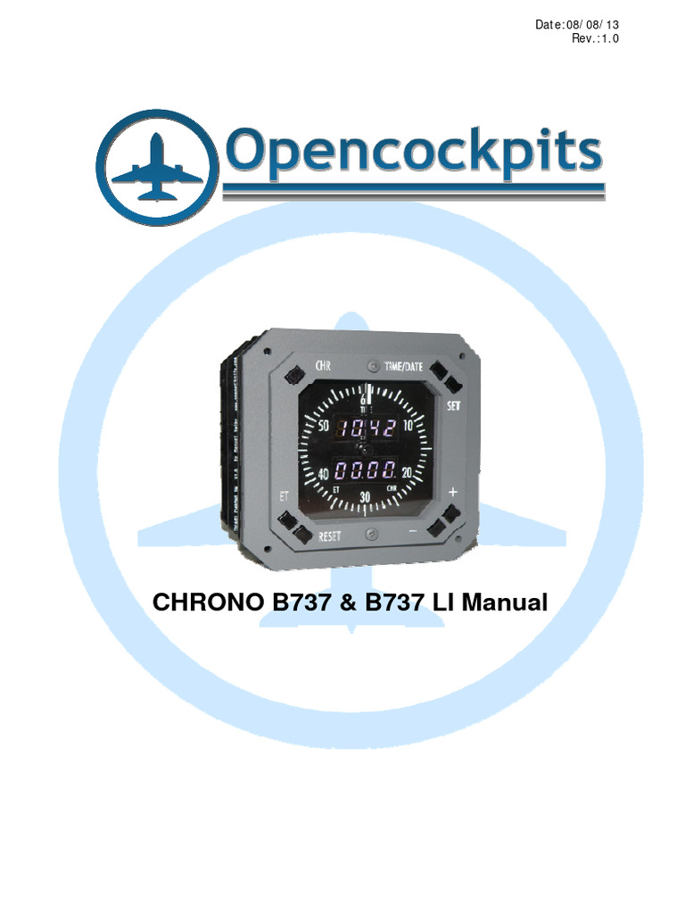 CHRONO - 737 - Manual - 2013 - REV1 0 - English | PDF | Usb | Computing