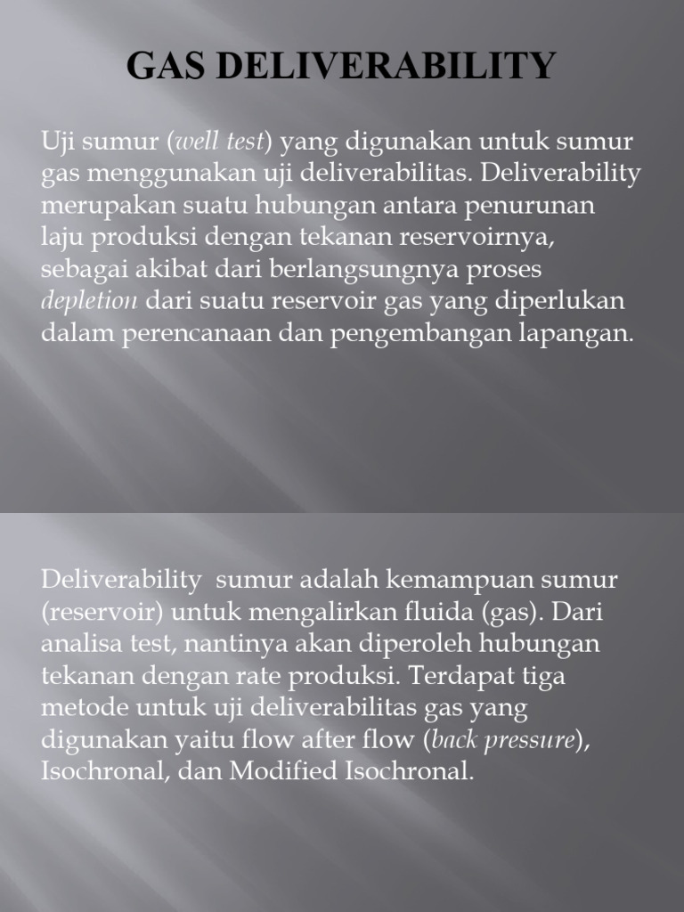 Gas Deliverability | PDF