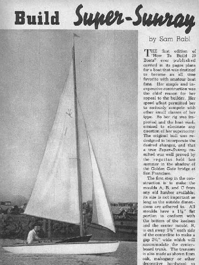 Super Sunray Boat Model Assembly Guide | PDF | Art | Science & Mathematics