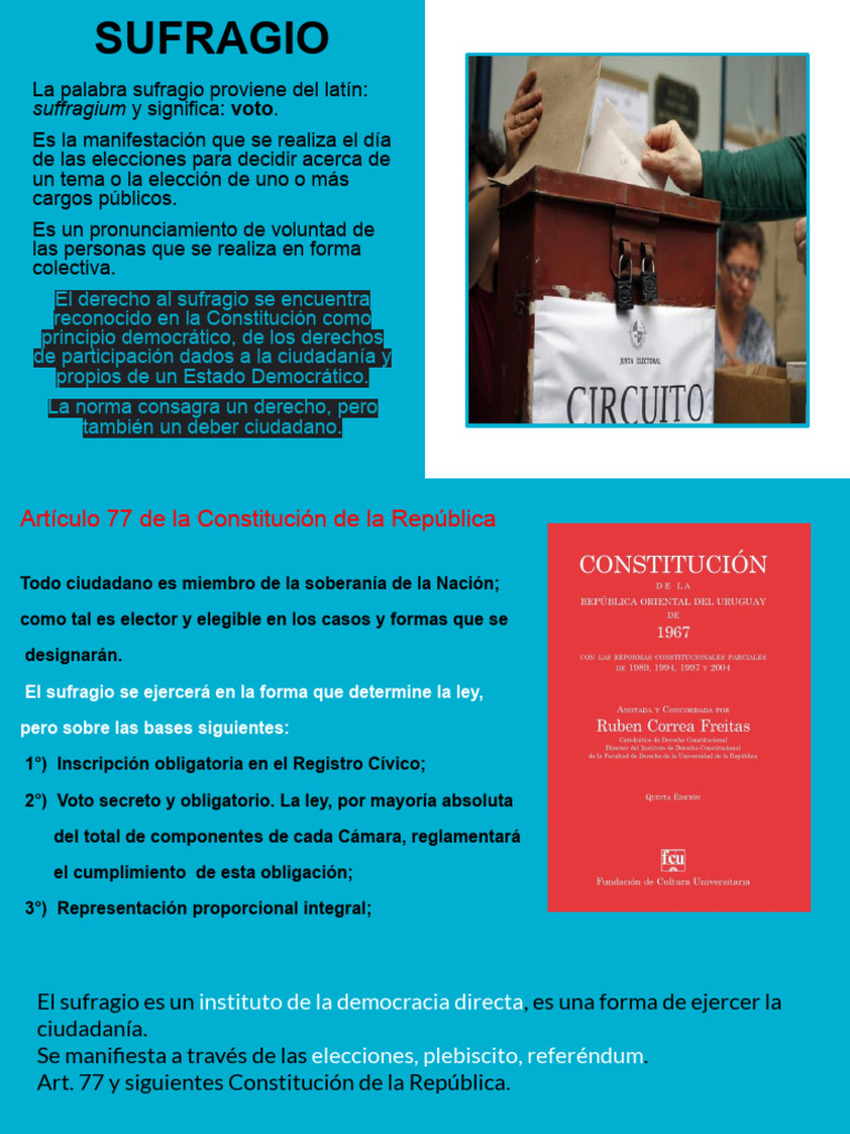 SUFRAGIO | PDF | Sufragio | Democracia