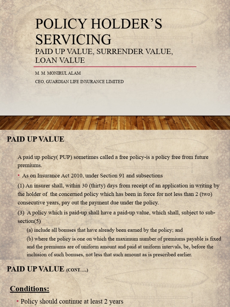 Understanding Policy Servicing Values | PDF | Insurance | Economies