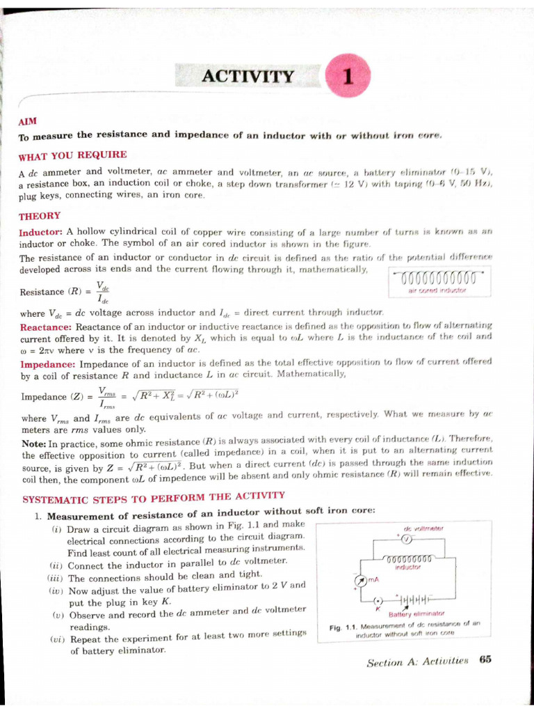Physics Activity Section A and B | PDF