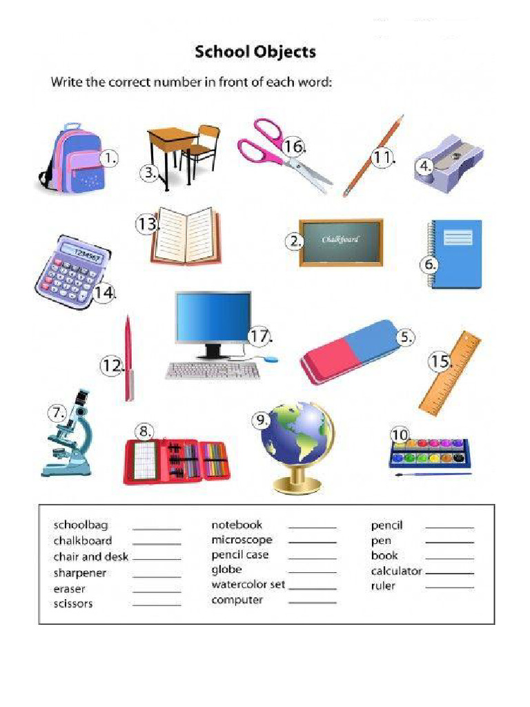 School Objects | PDF