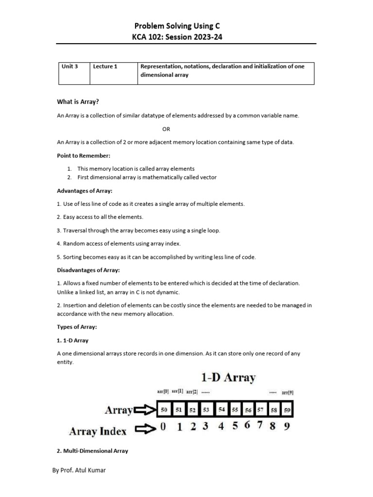 Full Unit 3 Notes-KCS-102 | PDF