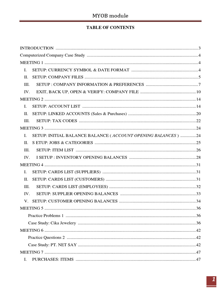 Module - Software MYOB | PDF