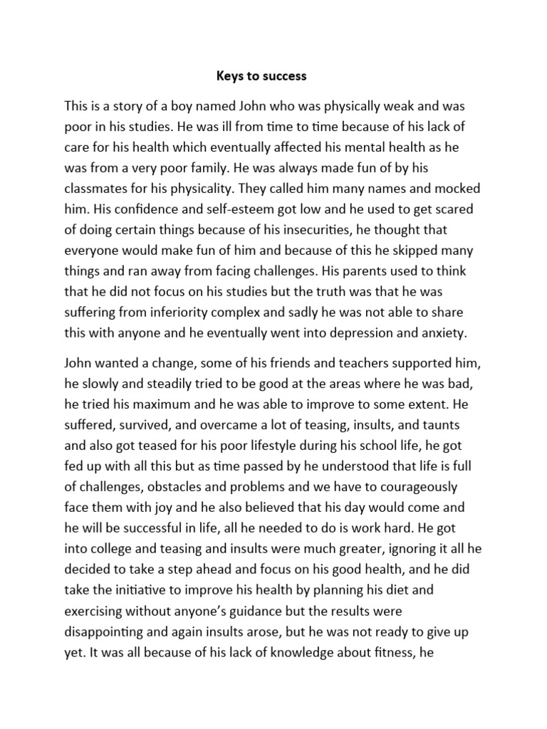 Keys To Success Magazine Story PDF