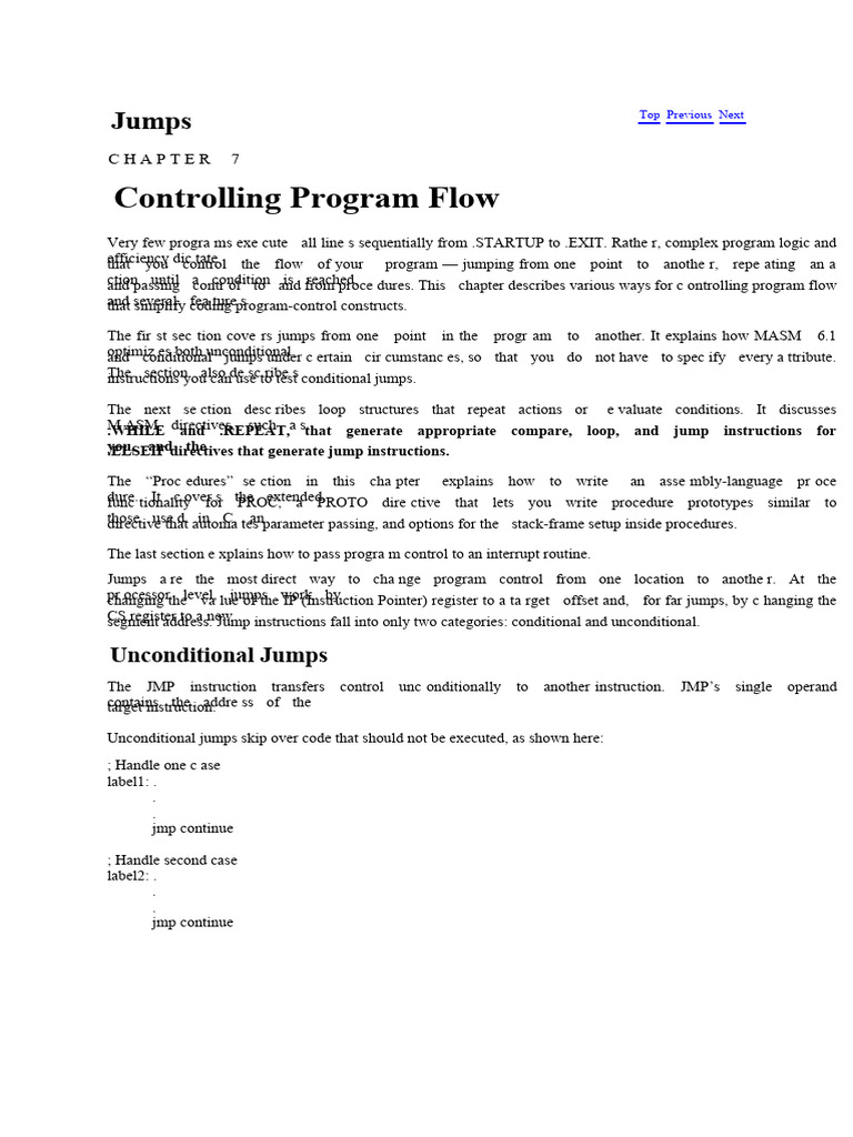 Chapter 7 - Controlling Program | PDF | Assembly Language | Parameter ... Chapter 7 - Controlling Program | PDF | Assembly Language | Parameter ...