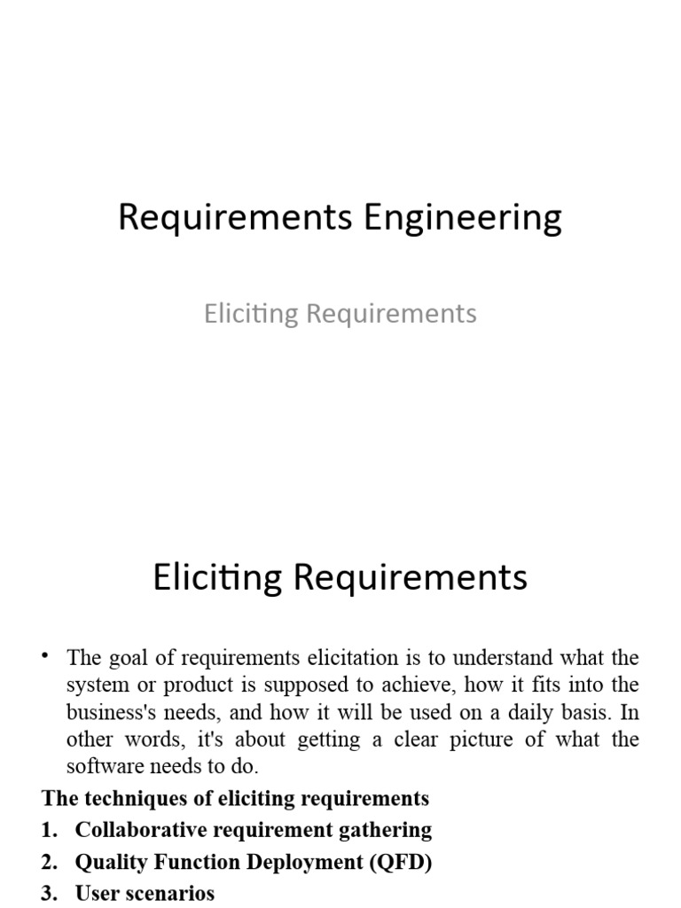 Eliciting Requirements | PDF | System | Function (Mathematics)