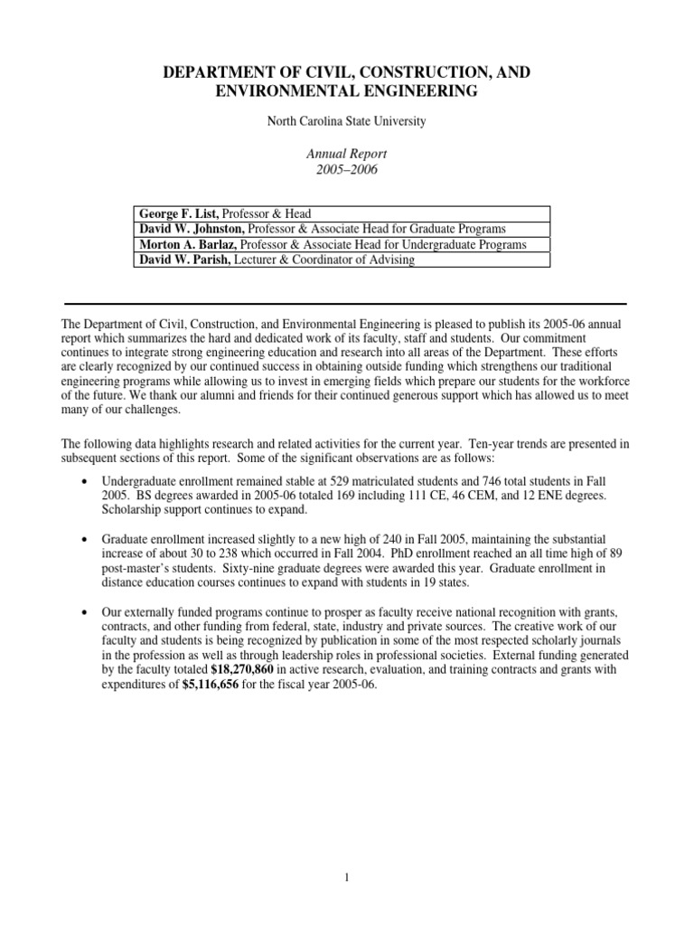 Annual Report 0506 | PDF | Hydrology | Engineering