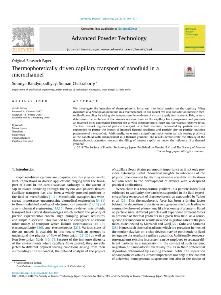 Capillary Flow in Micro Channel | PDF | Viscosity | Microfluidics