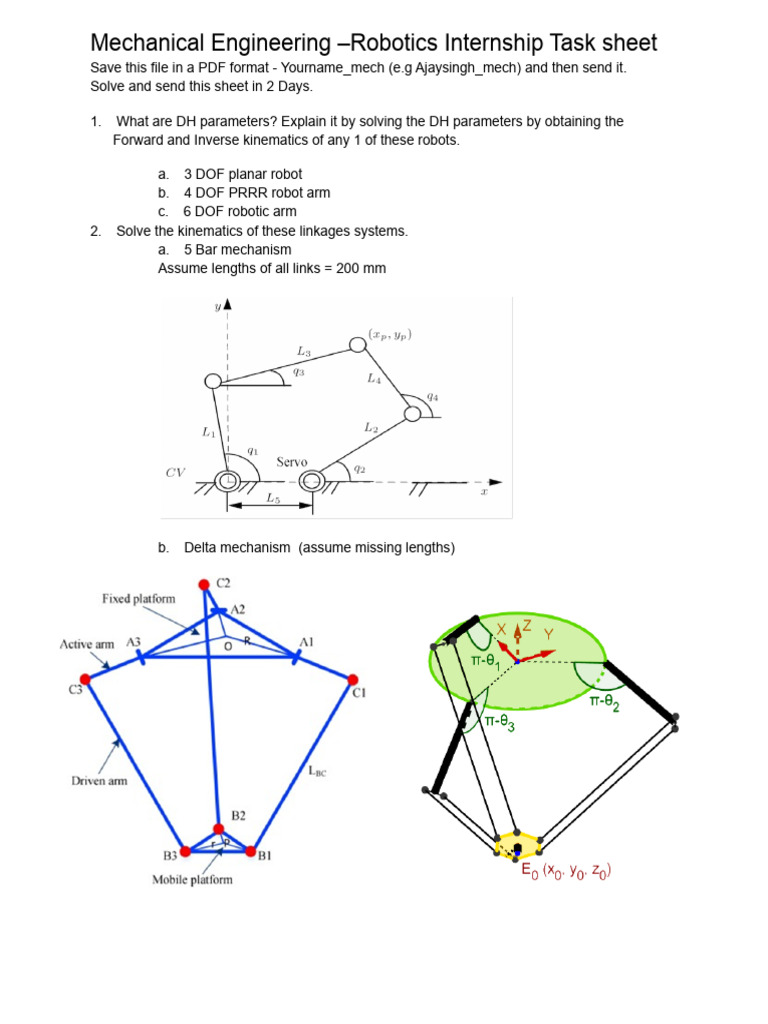 Robotics Internship Task | PDF