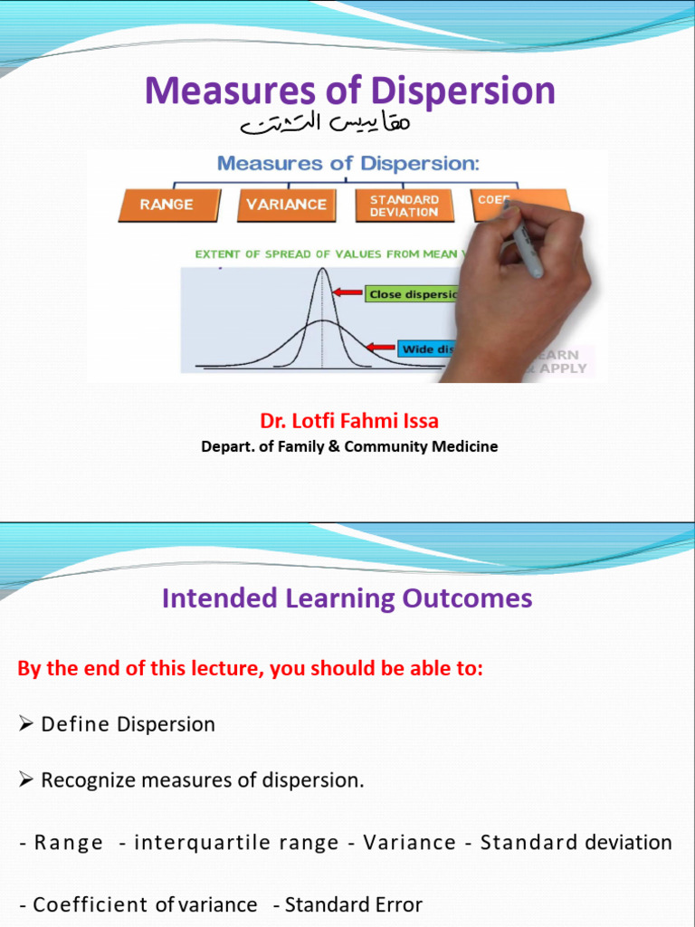 Final Measures of Dispersion DR Lotfi | PDF | Variance | Standard Deviation