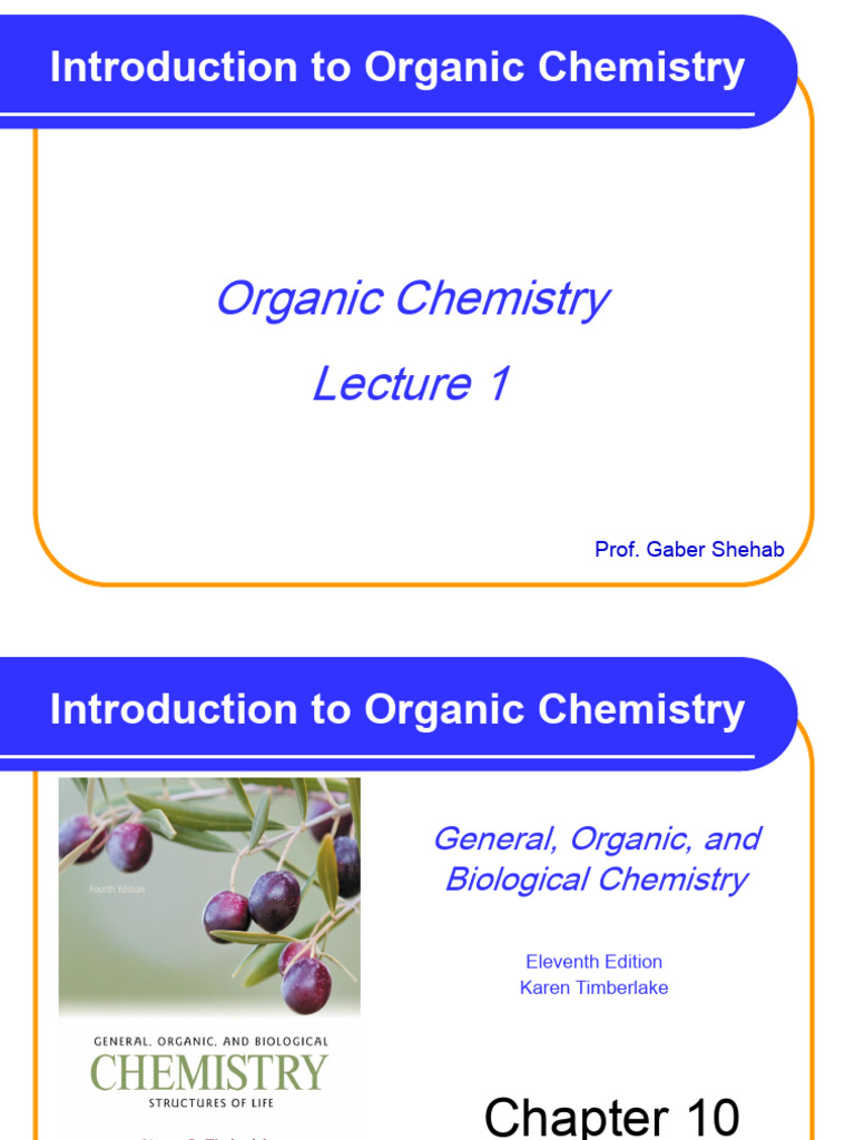 Organic Chemistry Lecture 1 2023 | PDF | Alkane | Hydrocarbons