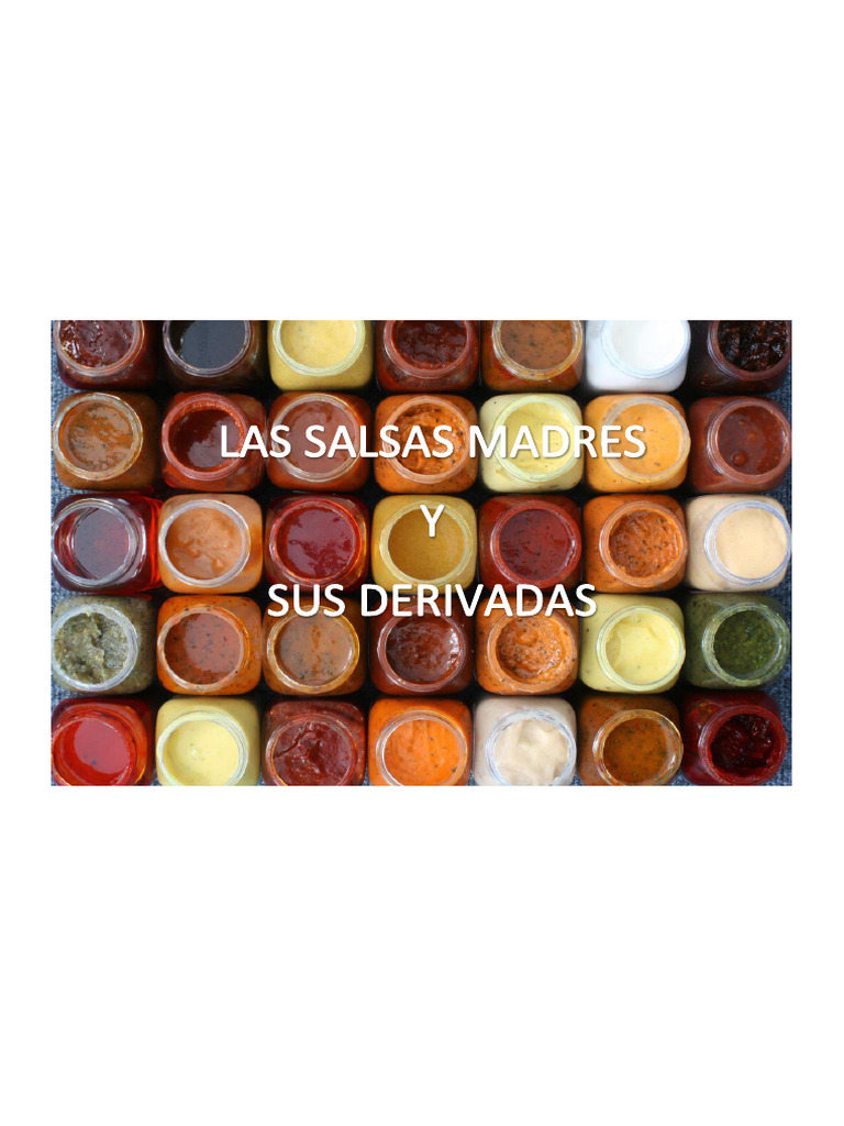 Salsas Madres | PDF | Cocina europea | Cocina africana