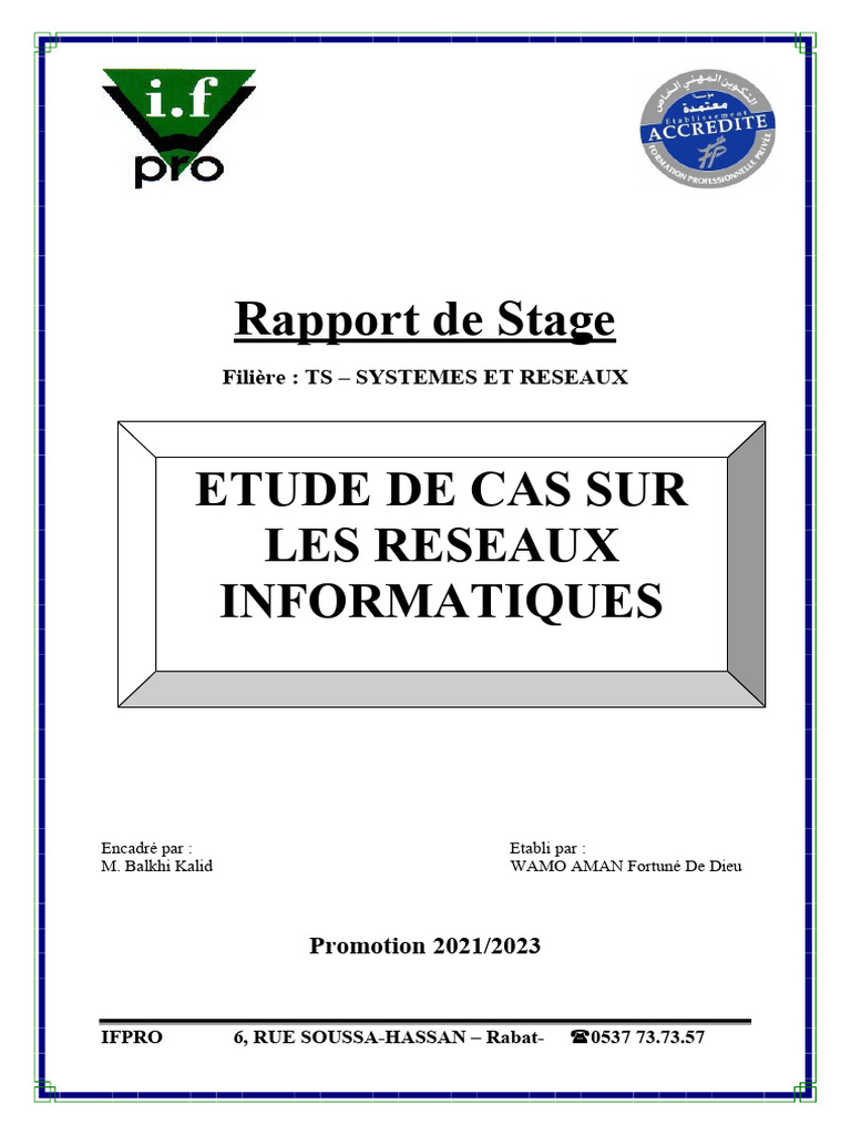 Rapport de Stage Finale | PDF