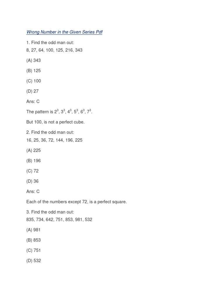 Wrong Sequence Series | PDF | Teaching Methods & Materials