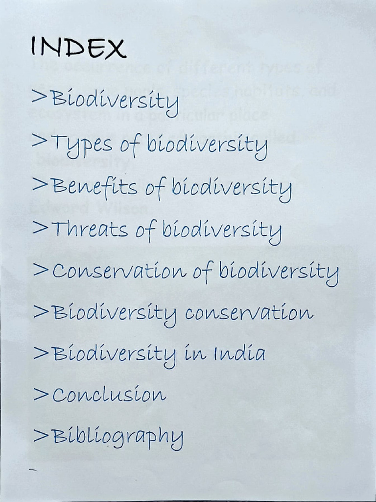Biodiversity Conservation Biology Project | PDF | Biodiversity | Species