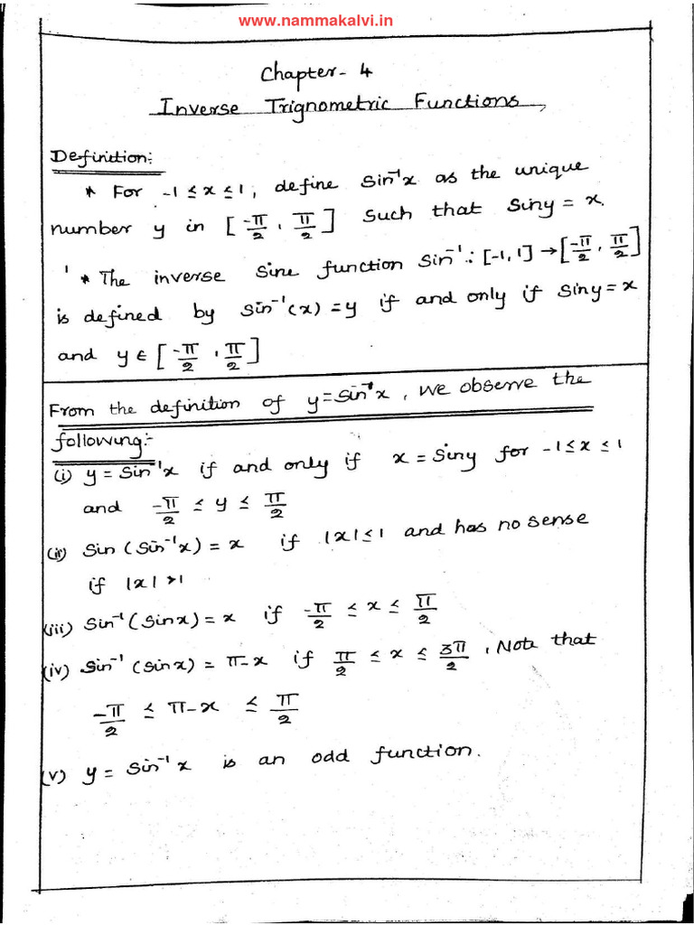 Namma Kalvi 12th Maths Chapter 4 Notes em 219543 | PDF Namma Kalvi 12th Maths Chapter 4 Notes em 219543 | PDF