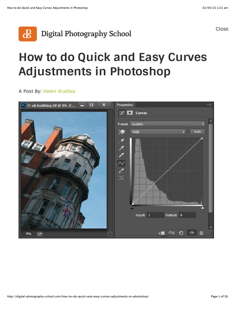 How To Do Quick and Easy Curves Adjustments in Photoshop | PDF | Adobe Photoshop | Rgb Color Model
