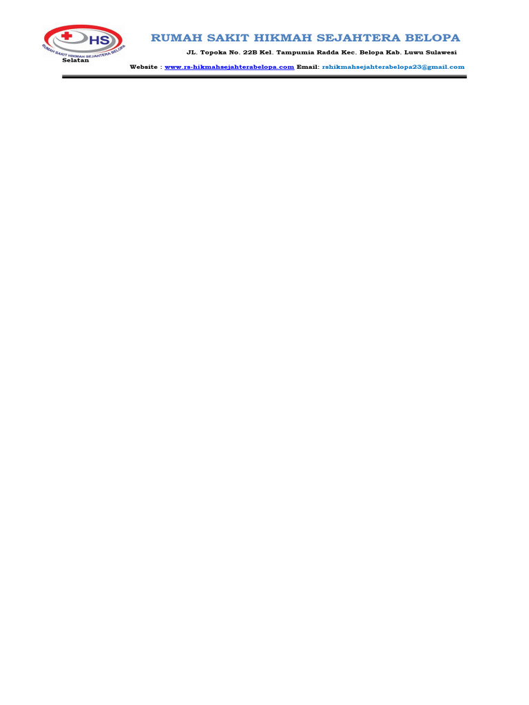 Kop Surat RSHS-1 | PDF