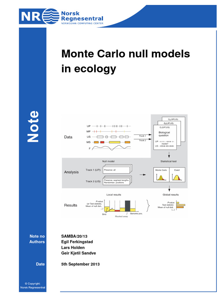 Monte Carlo Null Models in Ecology | PDF | Permutation | Monte Carlo Method