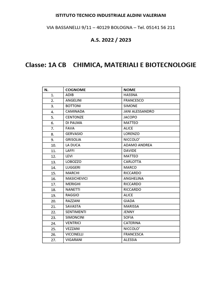 Sito Classi Prime A.S. 2022 2023 | PDF