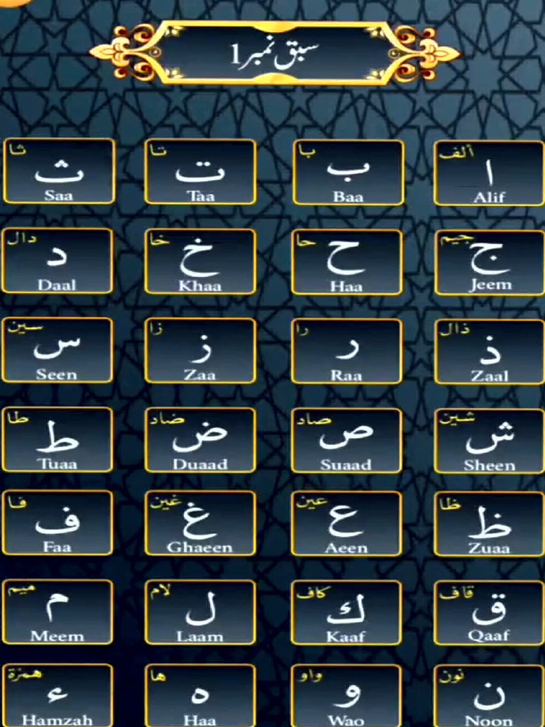 Arabic Alphabet Font Guide | PDF