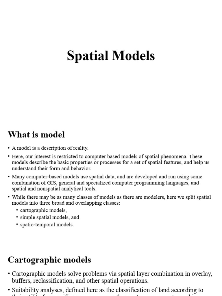 Spatial Modeling for GIS Experts | PDF