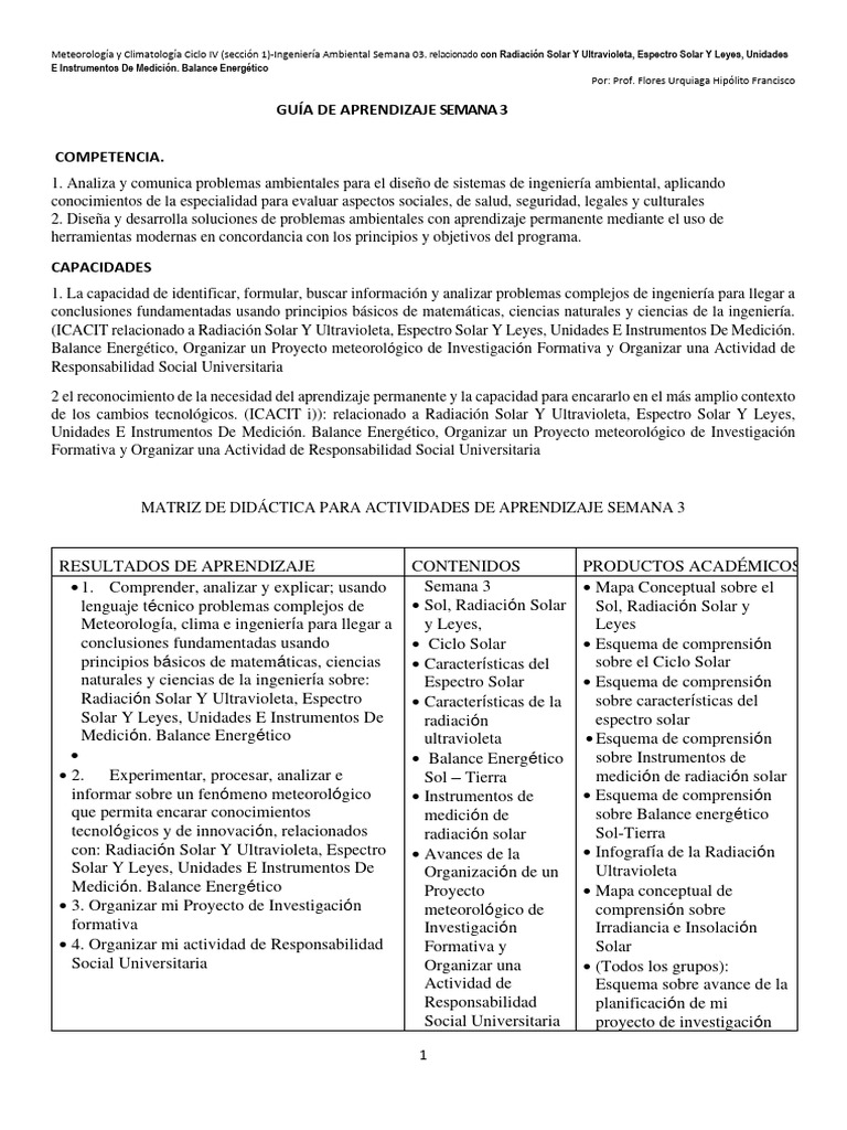 Guía de Aprendizaje Semana 3 | PDF | Meteorología | Ingeniería Guía de Aprendizaje Semana 3 | PDF | Meteorología | Ingeniería