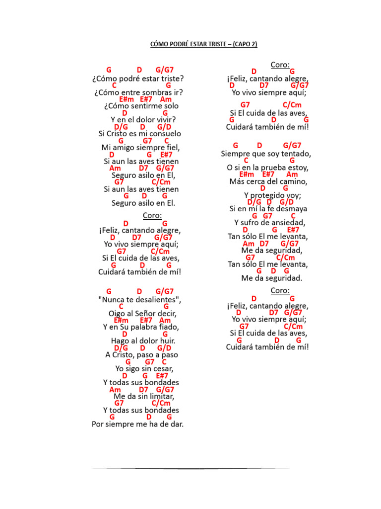 Cómo Podré Estar Triste | PDF