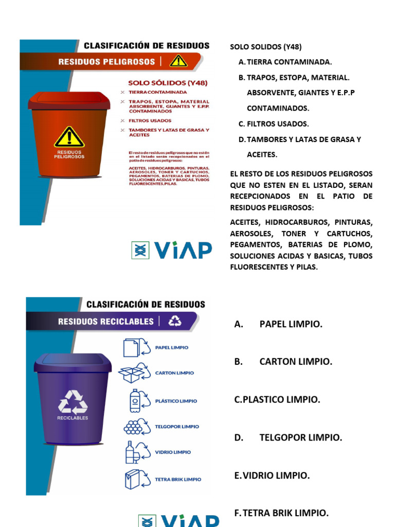 CLASIFICACION DE RESIDUOS | PDF