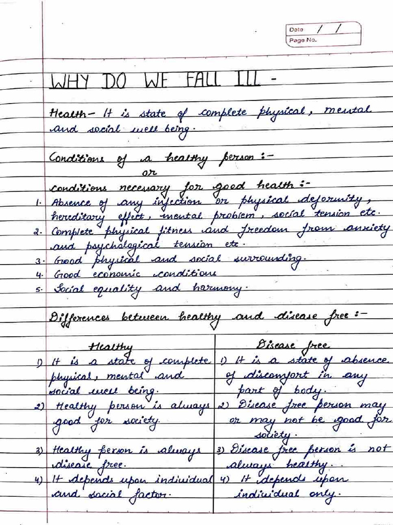 why do we fall ill 1 | PDF