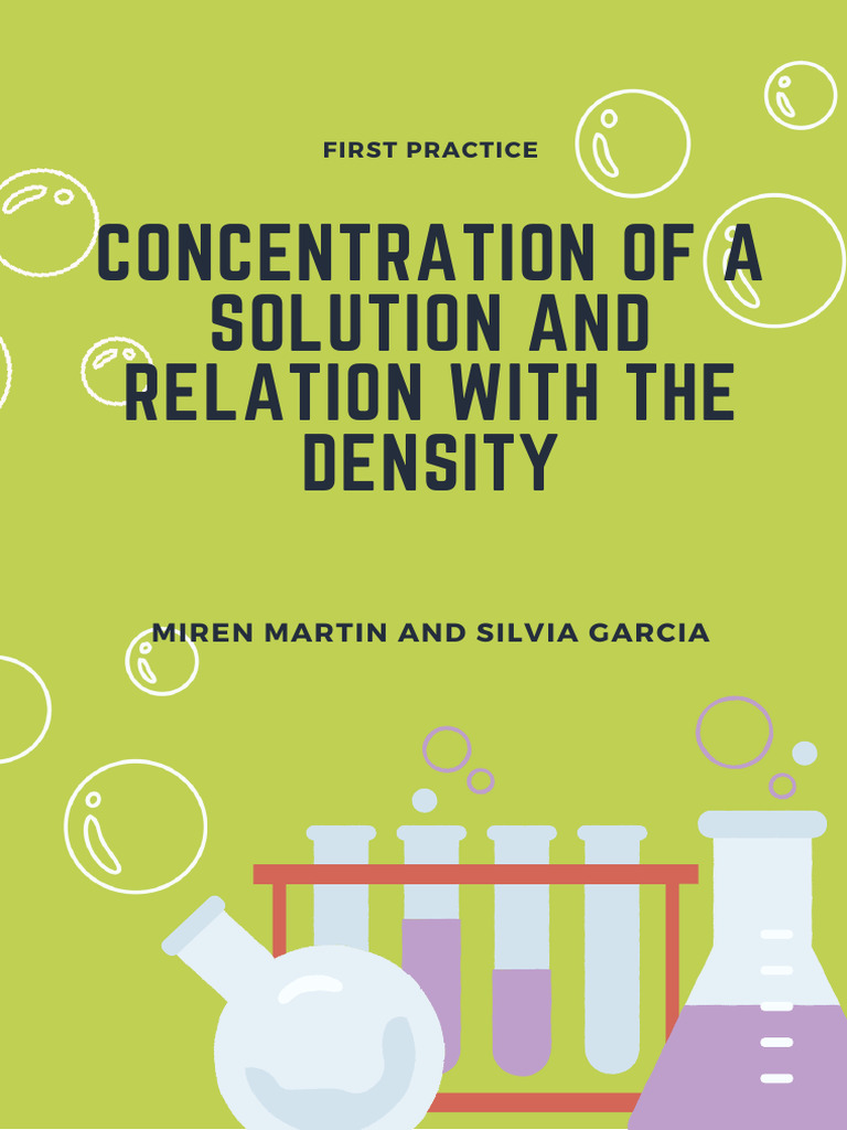 Concentration of A Solution and Relation With The Density-M&s | PDF