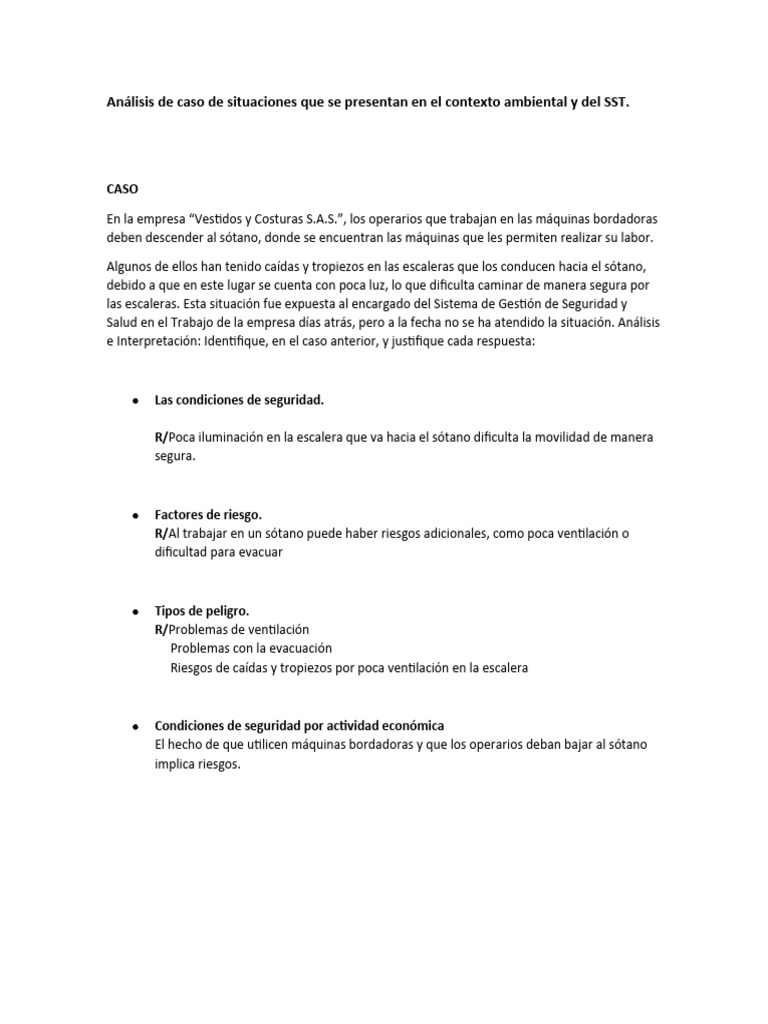 Analisis y Matriz SENA | PDF | Sótano