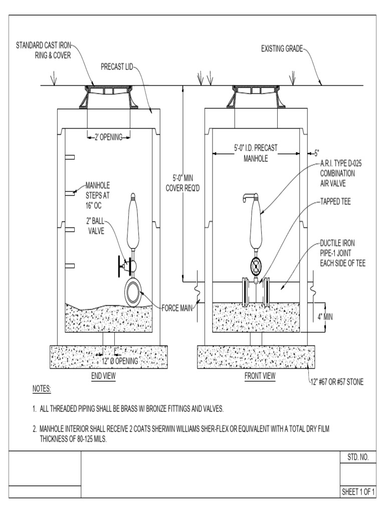 Arv Manhole | PDF | Mechanical Engineering | Gas Technologies