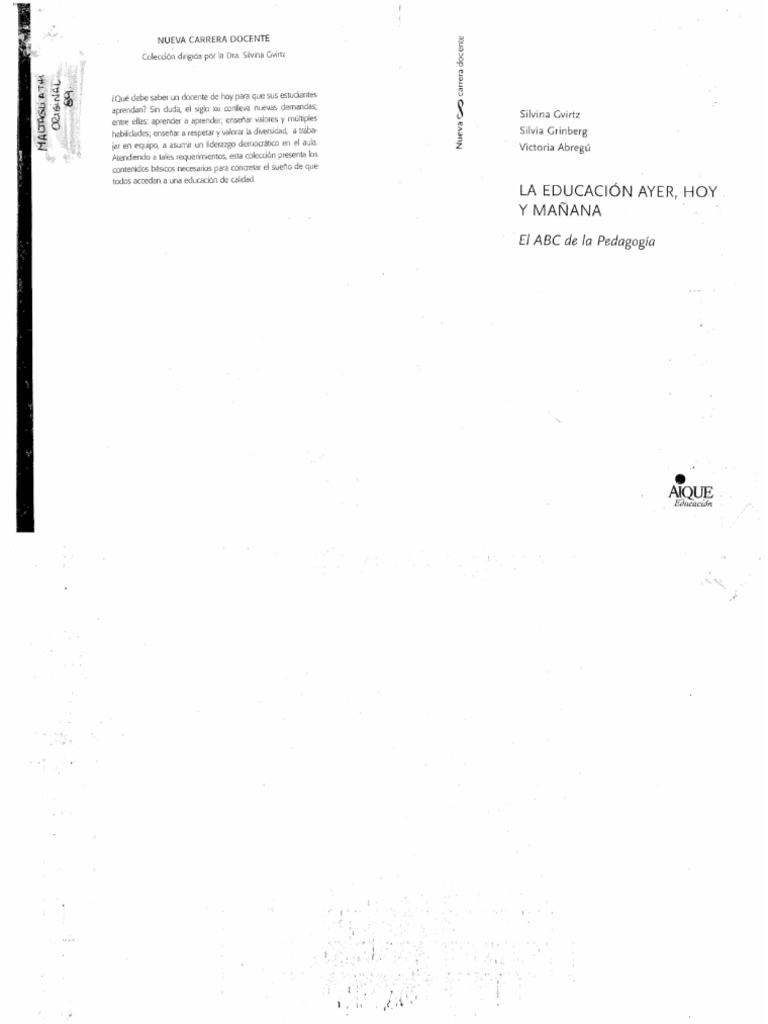 La Educacion Ayerhoy y Maniana - El ABC de La Pedagogia | PDF