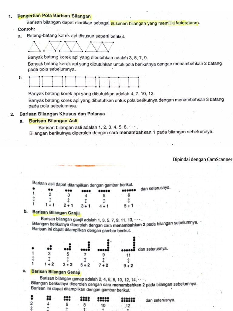 Macam Macam Pola Bilangan | PDF