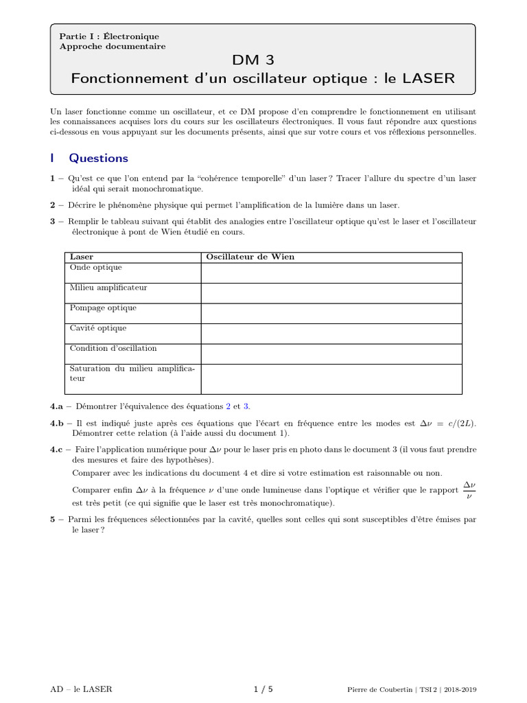 Approche Doc LASER | PDF
