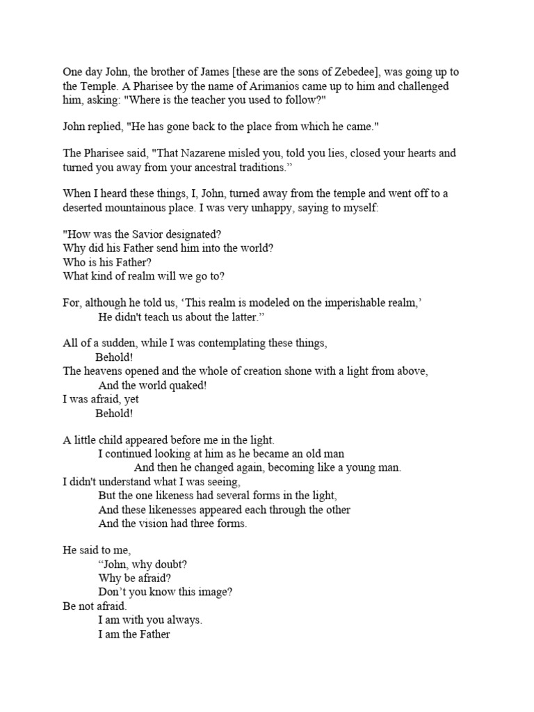 Secret Books of John | PDF | Theology | Religious Belief And Doctrine