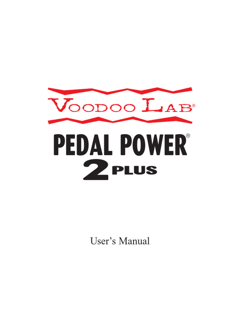 Pedal Power 2plus Manual | PDF | Power Supply | Ac Power Plugs And Sockets