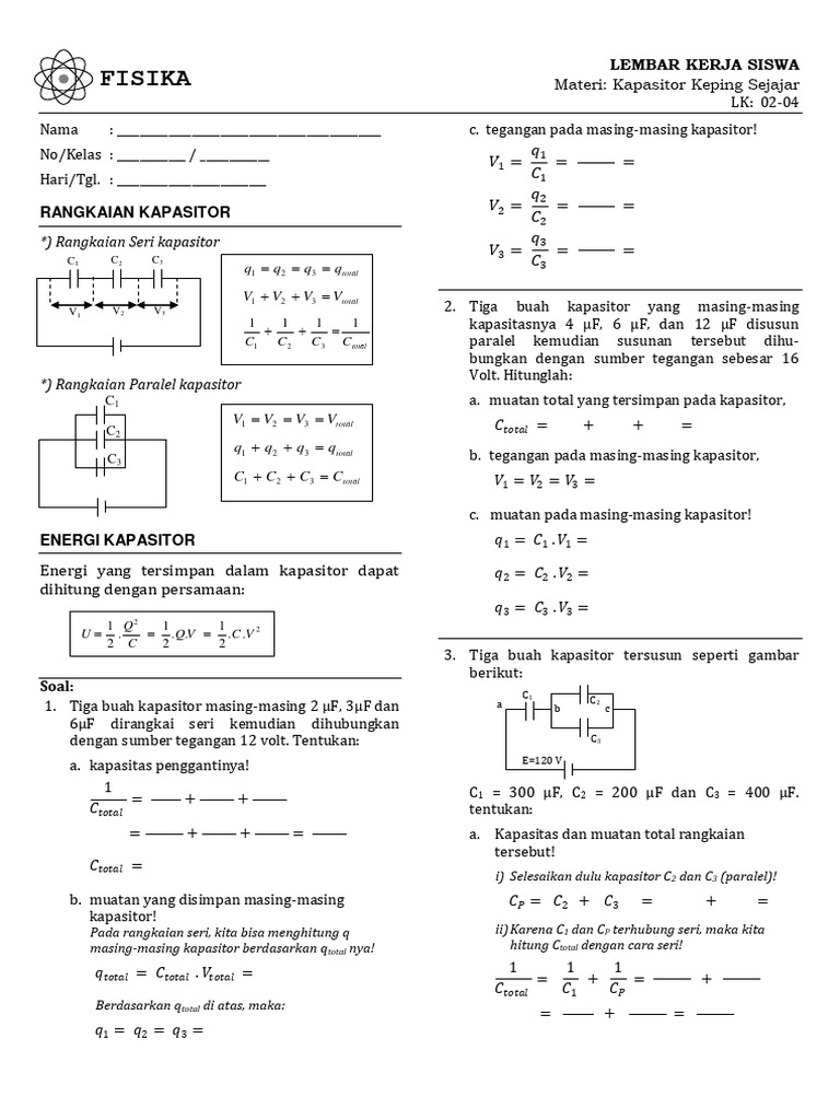 LKS 02-04-Rangkaian Kapasitor BDR | PDF