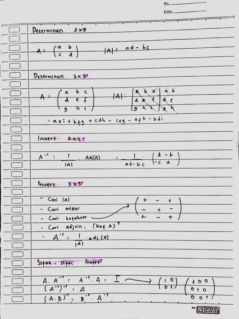 Rumus Invers Matriks | PDF