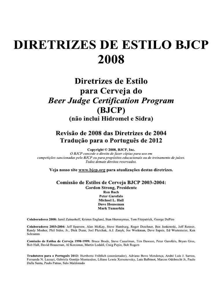 BJCP 2018 - Portugues | PDF