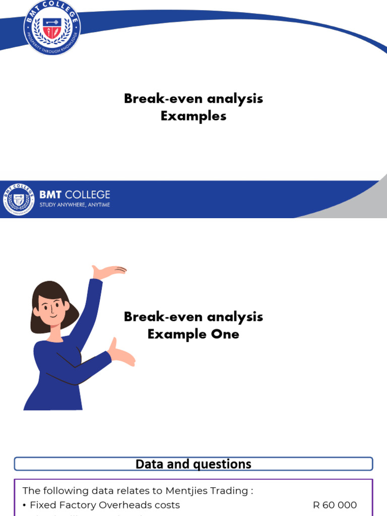 Break Even Analysis Examples | PDF