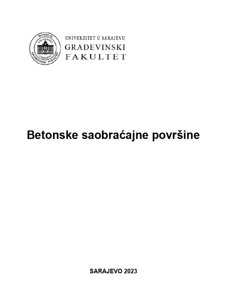Betonske Saobracajne Povrsine | PDF